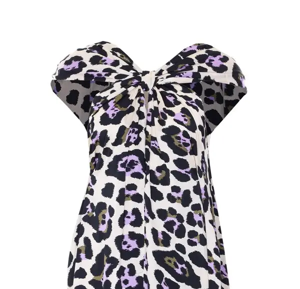 Essentiel Antwerp Jaycee Leopard Print Maxi Dress - Black
