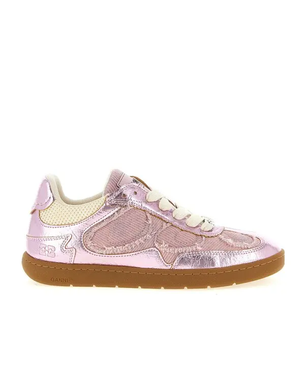 GANNI Butterfly Lace-up Sneakers - Pink