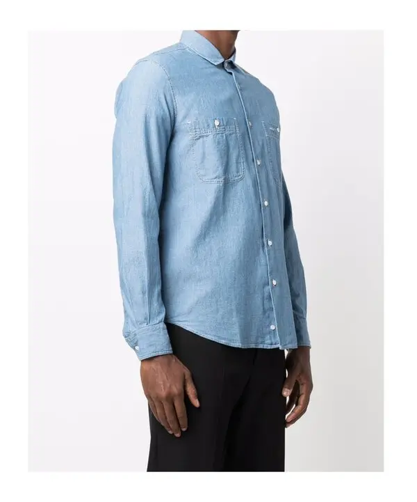 Aspesi New C Slim Chambray Shirt - Blue