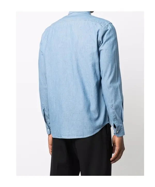Aspesi New C Slim Chambray Shirt - Blue