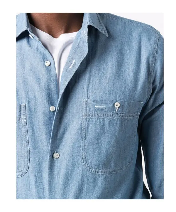 Aspesi New C Slim Chambray Shirt - Blue