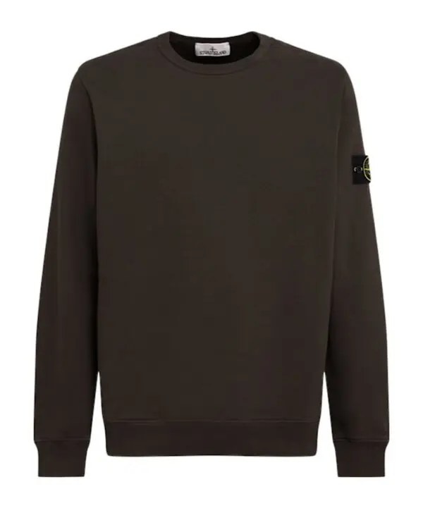 Stone Island Brushed Cotton Sweatshirt - Black