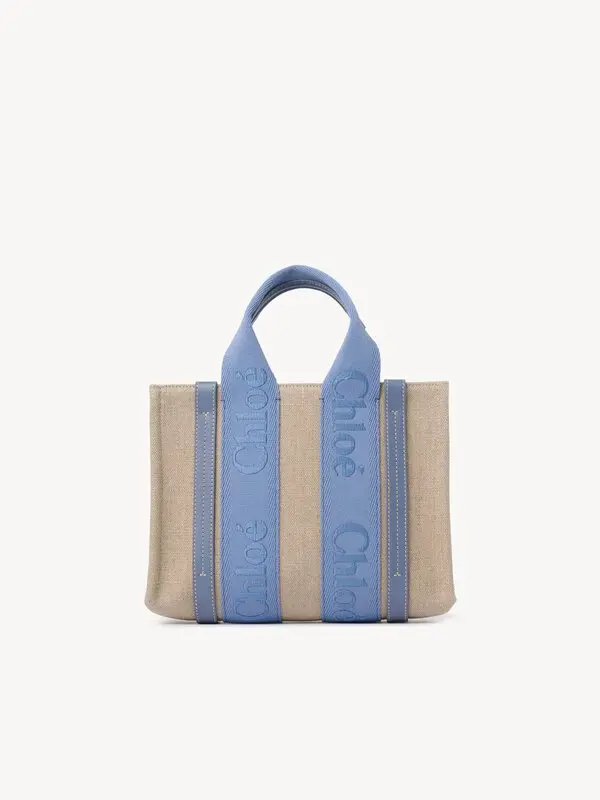 Chloé Woody Small Tote Bag - Ash Blue
