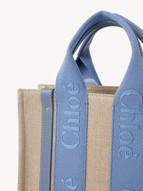 Chloé Woody Small Tote Bag - Ash Blue