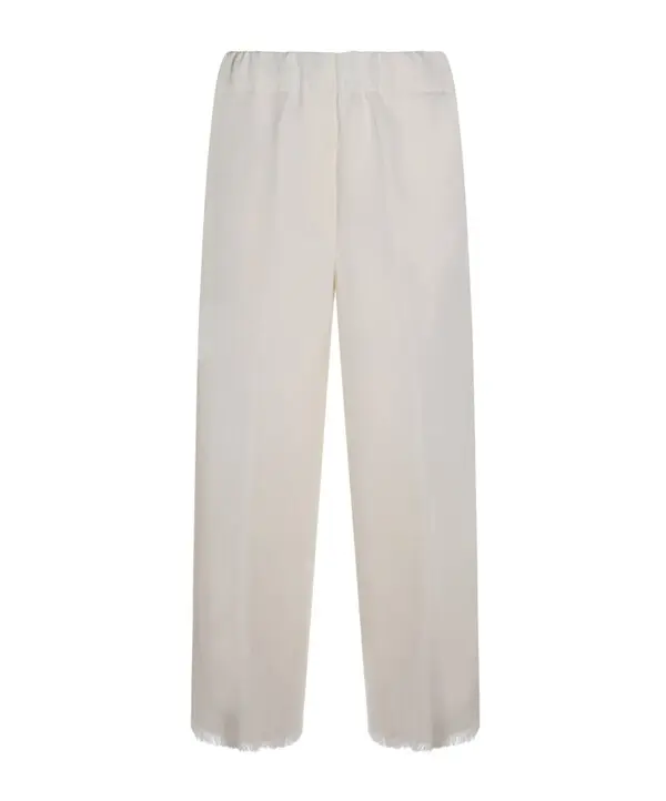 Antonelli Firenze Fringed Wide-leg Pants - White
