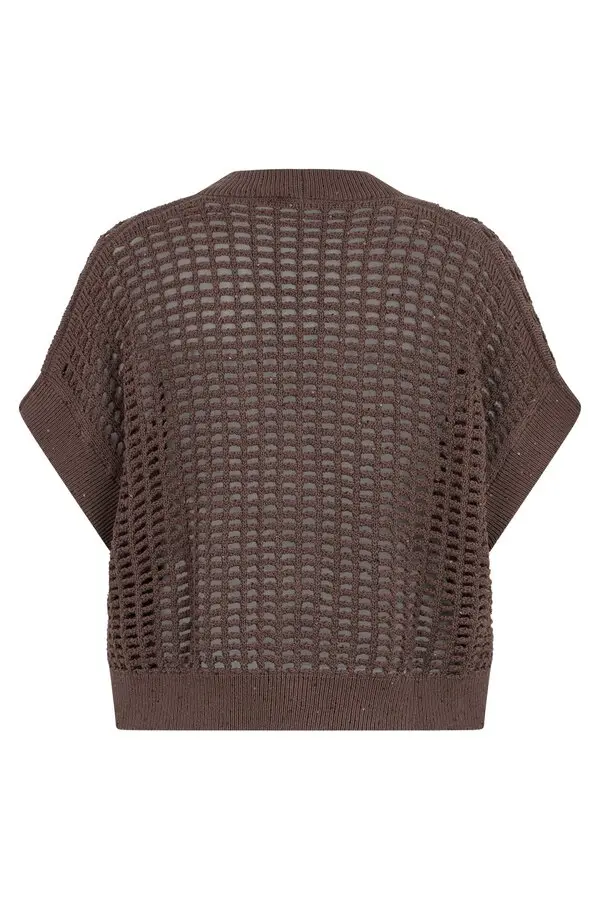 Peserico Open Knit V-neck Cardigan