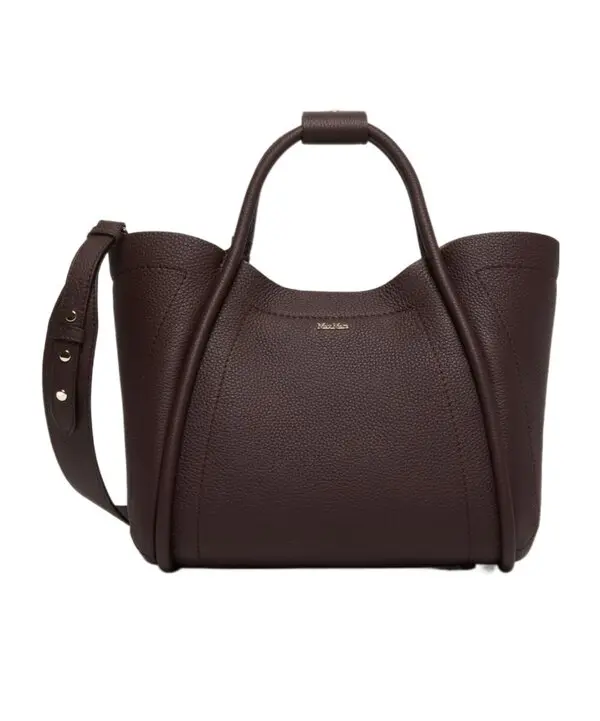 Max Mara Textured Tote Bag - Bordeaux Red