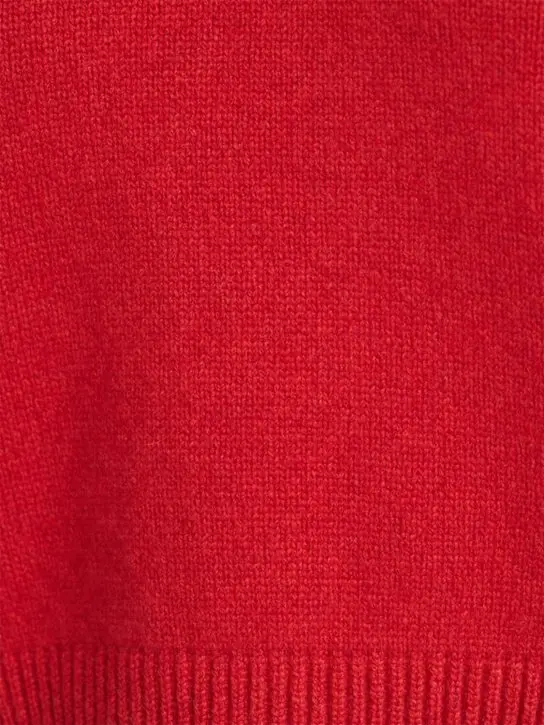 Khaite Leta Cashmere Round Neck Sweater - Red