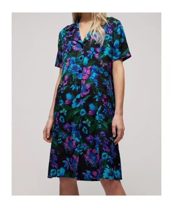 Gucci Silk Jacquard Floral Print Chemisier Dress