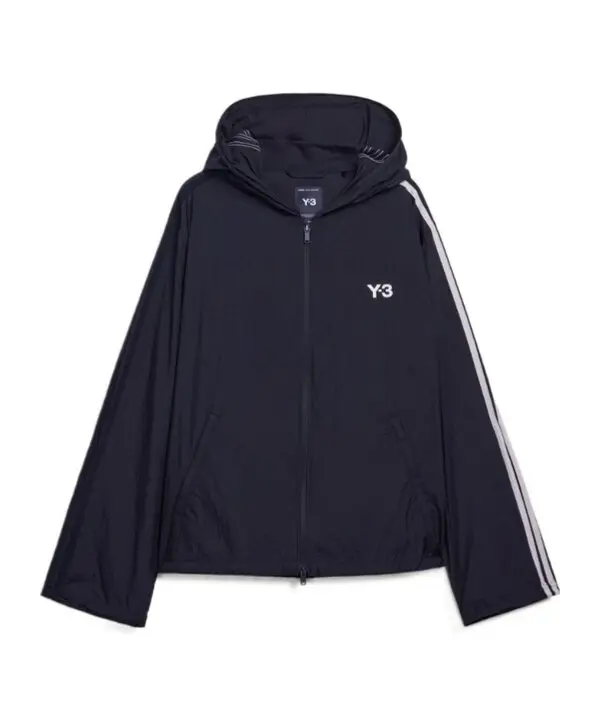 Y3 Lightweight Hooded Jacket With 3-stripes
