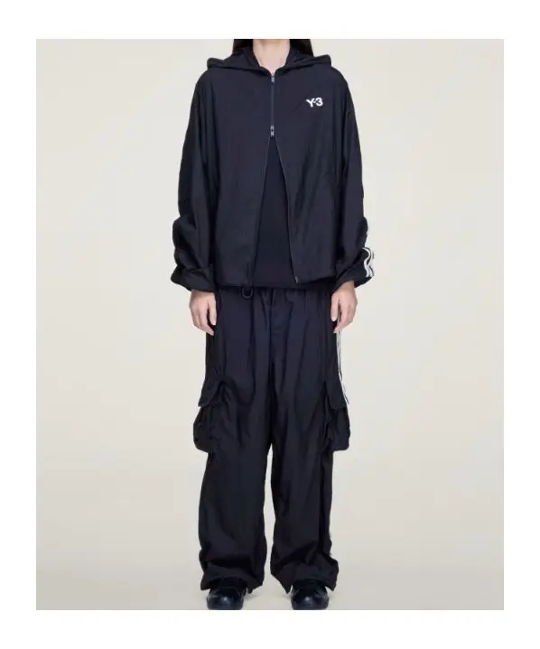 Y3 Lightweight Hooded Jacket With 3-stripes