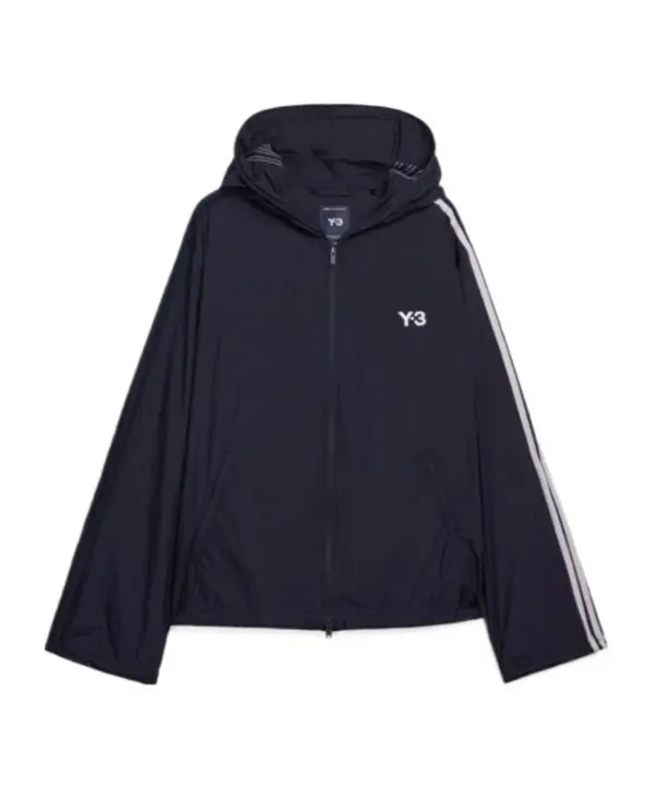 Y3 Lightweight Hooded Jacket With 3-stripes