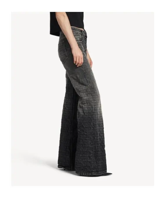 Balenciaga Monogram Wide-leg Jeans - Black Fade
