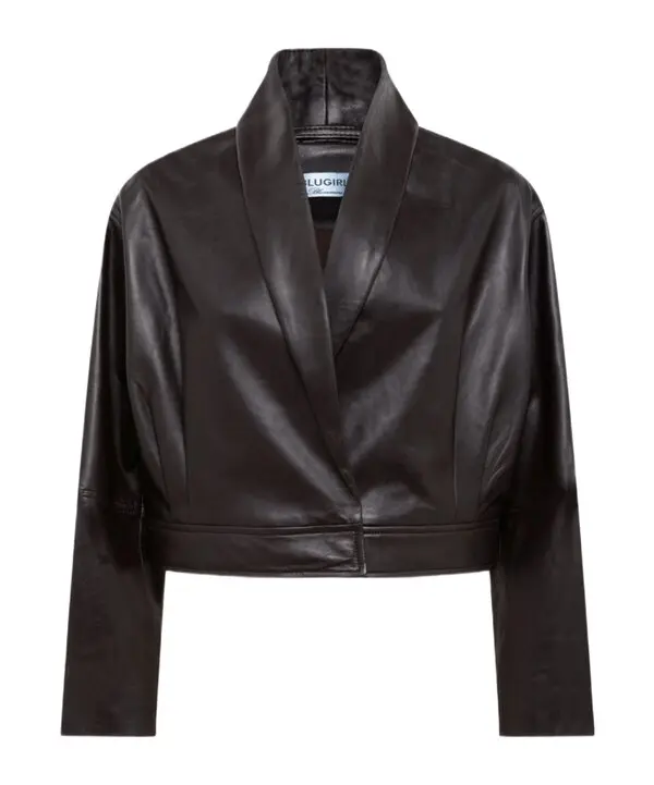 BLUGIRL Long Sleeve Leather Jacket