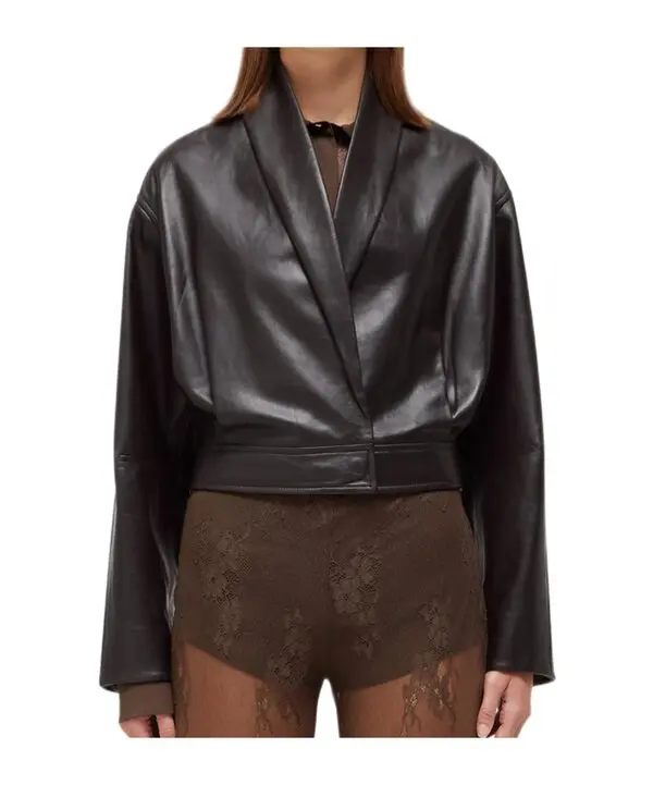 BLUGIRL Long Sleeve Leather Jacket