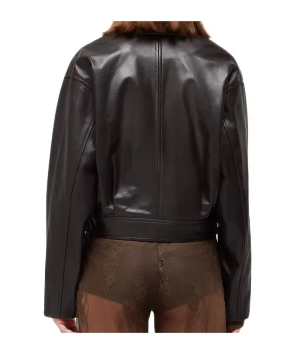 BLUGIRL Long Sleeve Leather Jacket