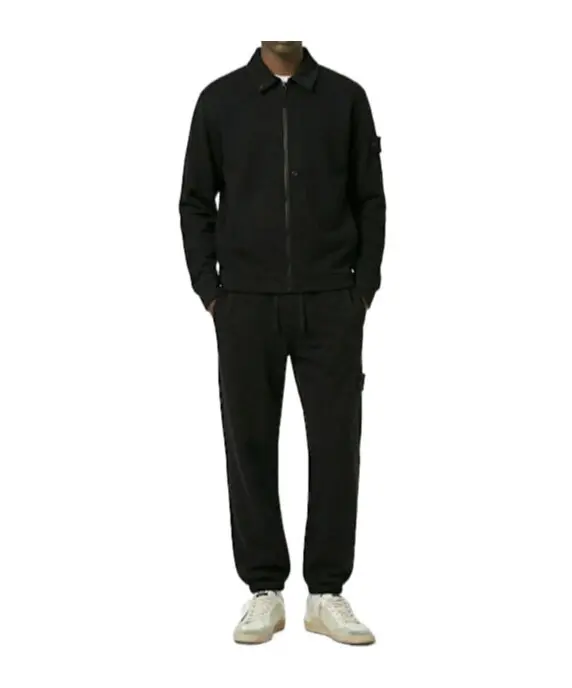 Stone Island Wool Cotton Sweatpants - Black