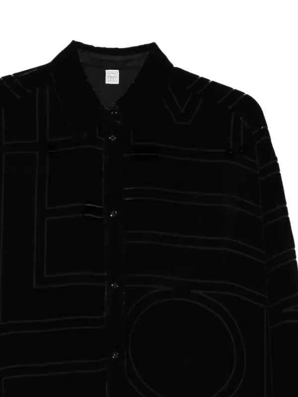 TOTEME Oversized Devoré Shirt - No