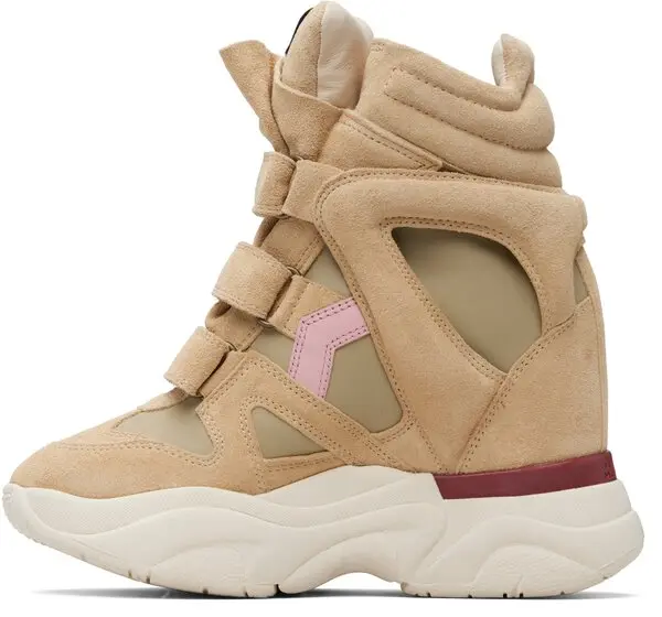 Isabel Marant Étoile Balskee High-top Casual Sneakers With Wedge Heel - Nude
