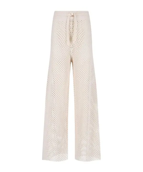 GOLDEN GOOSE Open-knit Wide-leg Drawstring Pants - No