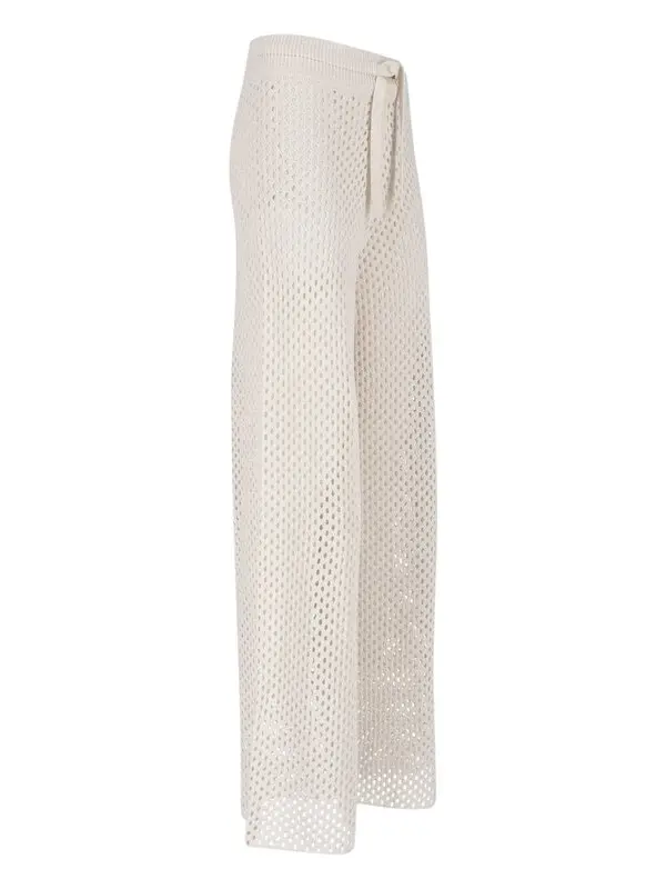 GOLDEN GOOSE Open-knit Wide-leg Drawstring Pants - No