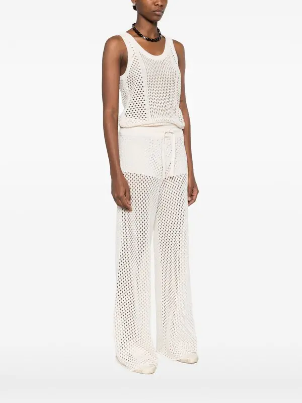 GOLDEN GOOSE Open-knit Wide-leg Drawstring Pants - No