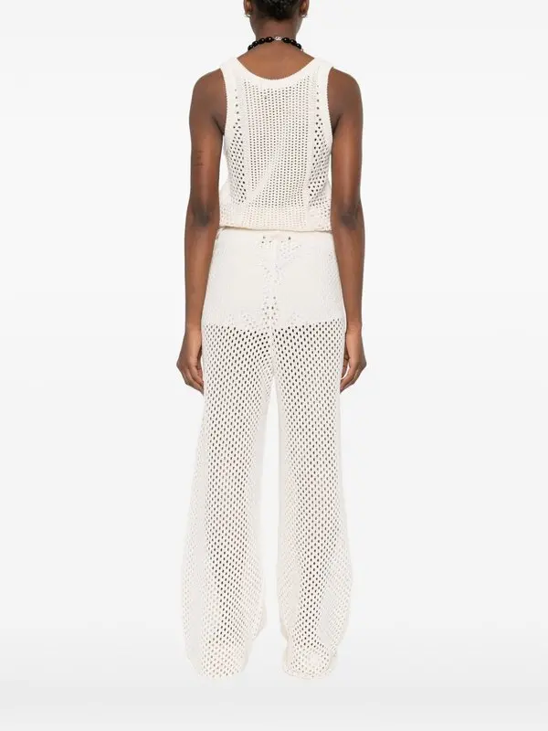 GOLDEN GOOSE Open-knit Wide-leg Drawstring Pants - No