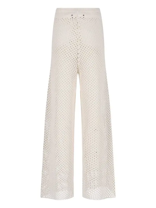 GOLDEN GOOSE Open-knit Wide-leg Drawstring Pants