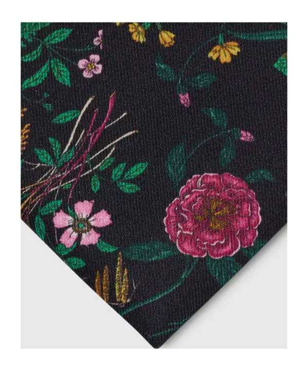 Gucci Flora Print Silk Neck Tie