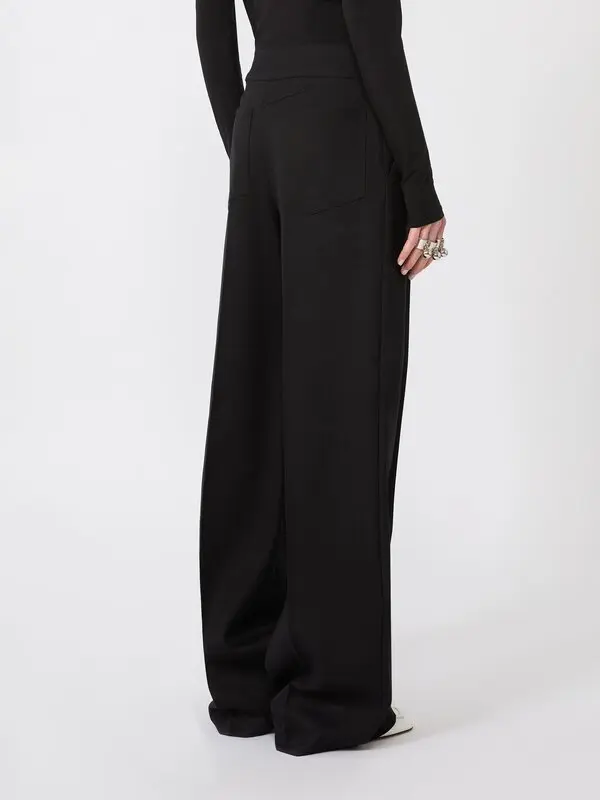 Sportmax Salita Pleated Trousers With Asymmetrical Waistband - Black