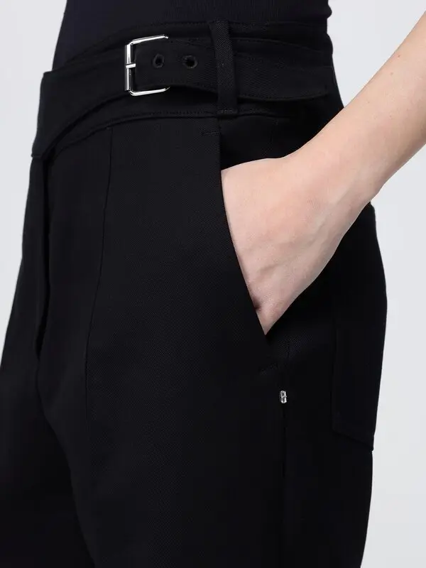 Sportmax Salita Pleated Trousers With Asymmetrical Waistband - Black