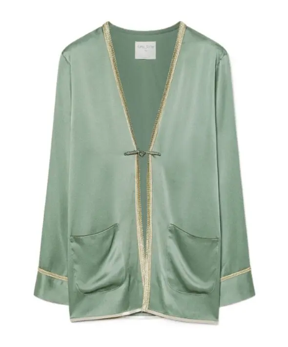 FORTE_FORTE Jacket With Contrasting Trim - Khaki