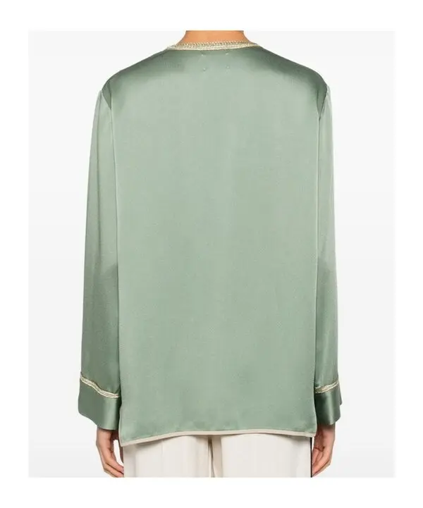 FORTE_FORTE Jacket With Contrasting Trim - Khaki