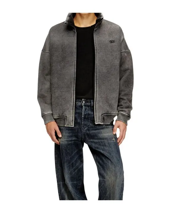 DIESEL® Full-zip Embroidered Logo Jacket