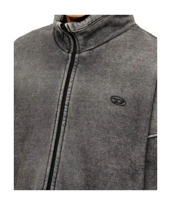 DIESEL® Full-zip Embroidered Logo Jacket