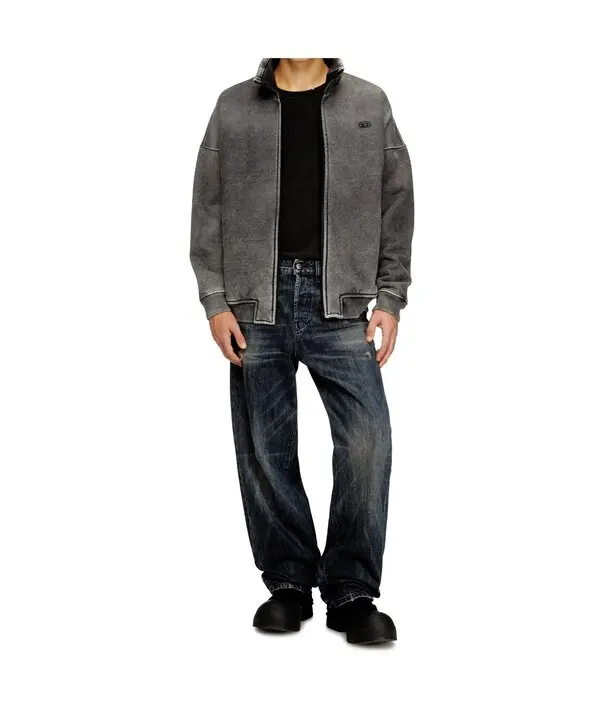 DIESEL® Full-zip Embroidered Logo Jacket