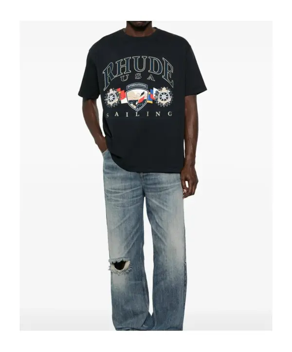 Rhude Sailing Icon T-shirt - Black