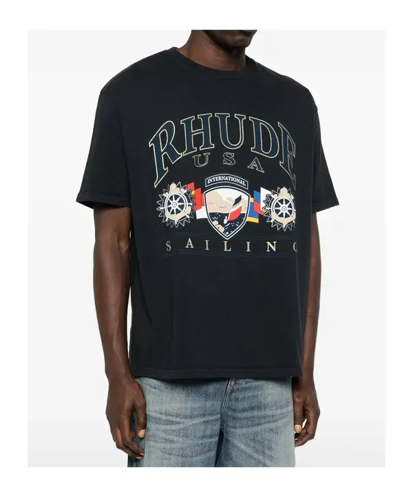 Rhude Sailing Icon T-shirt - Black