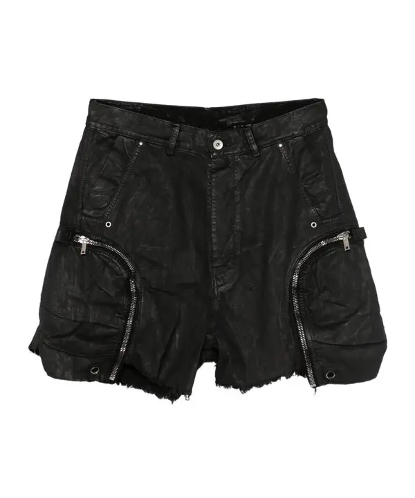 Rick Owens Bauhaus Zip Cargo Shorts - Black