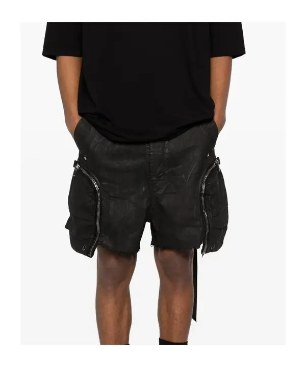 Rick Owens Bauhaus Zip Cargo Shorts - Black