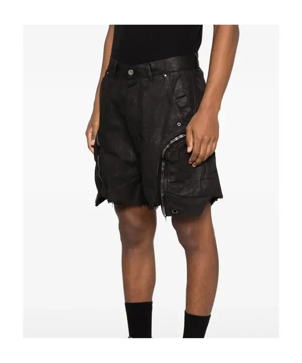 Rick Owens Bauhaus Zip Cargo Shorts - Black