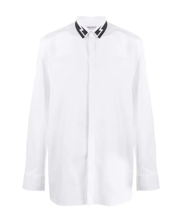 Neil Barrett Lightning Print Lapel Shirt