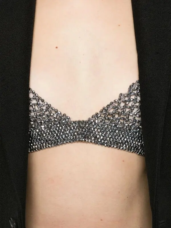 GOLDEN GOOSE Crystal-embellished Crochet Top