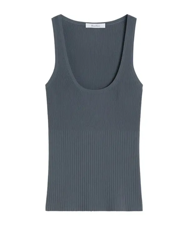 Max Mara Ribbed Sleeveless Crewneck Top