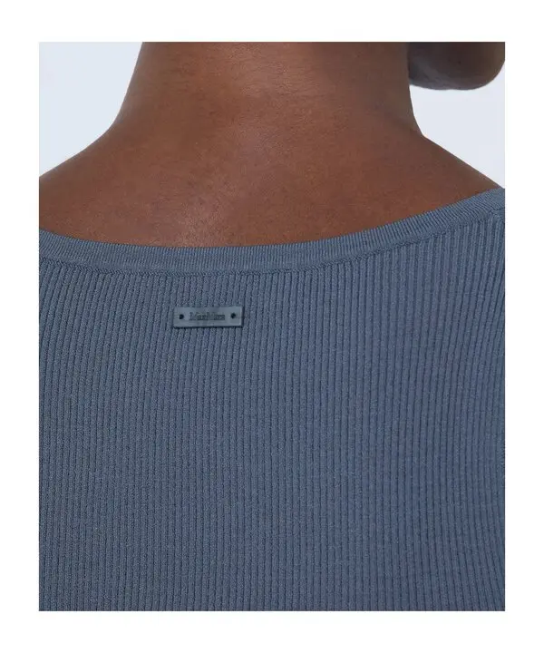 Max Mara Ribbed Sleeveless Crewneck Top