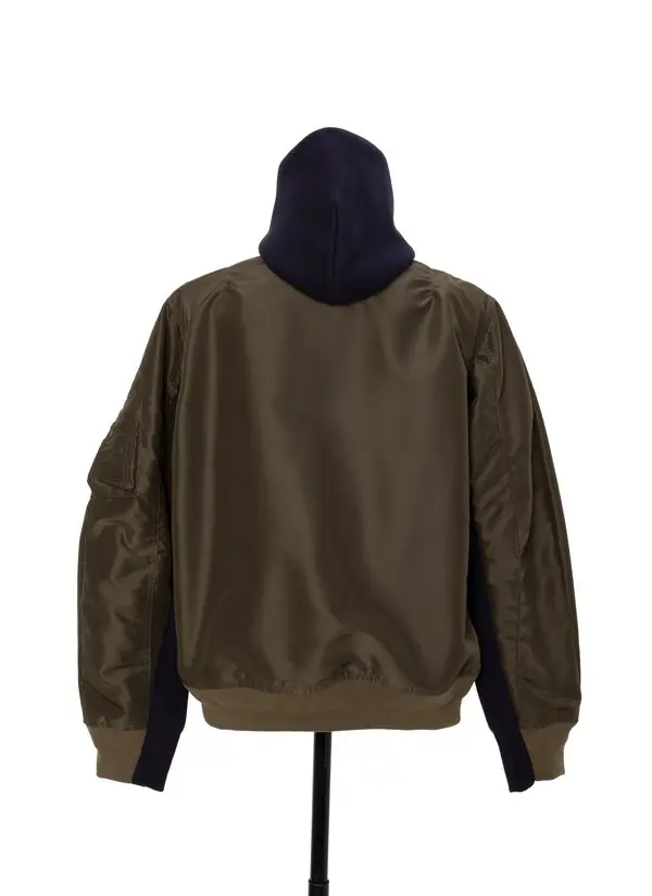 Sacai Sponge Hooded Zip-up Jacket - Black