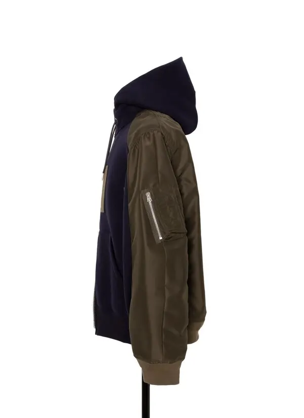 Sacai Sponge Hooded Zip-up Jacket - No