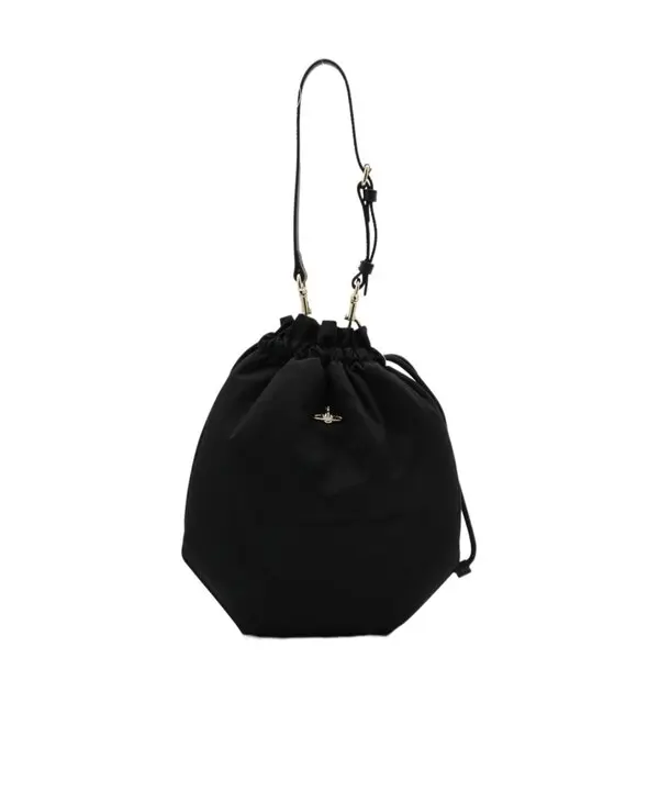 VIVIENNE WESTWOOD Logo Detailed Drawstring Bag - Black