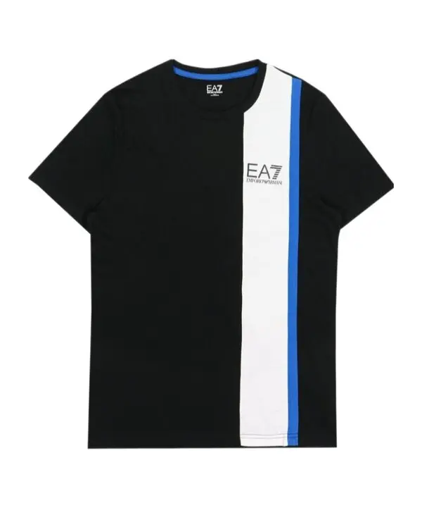 EA7 Logo Printed Round Collar T-shirt