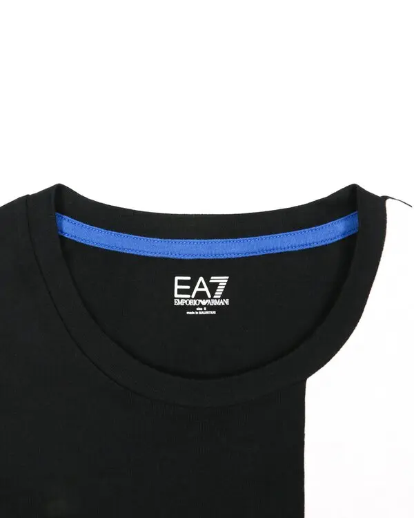 EA7 Logo Printed Round Collar T-shirt